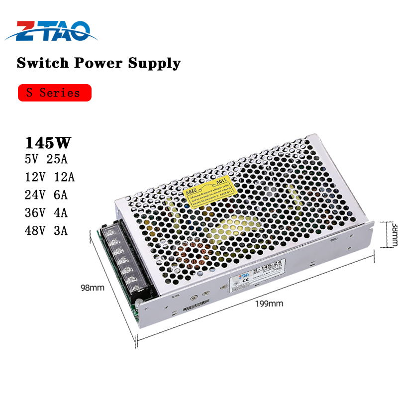 China S-145-12 OEM ODM Output 12V 145W 12A AC DC industrial Switching ...