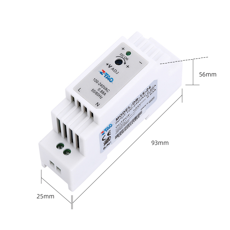 China DIN Rail AC/DC 24V 15W 0.625A Led Driver Switching Mode Power Supply for Led Manufacturers ...