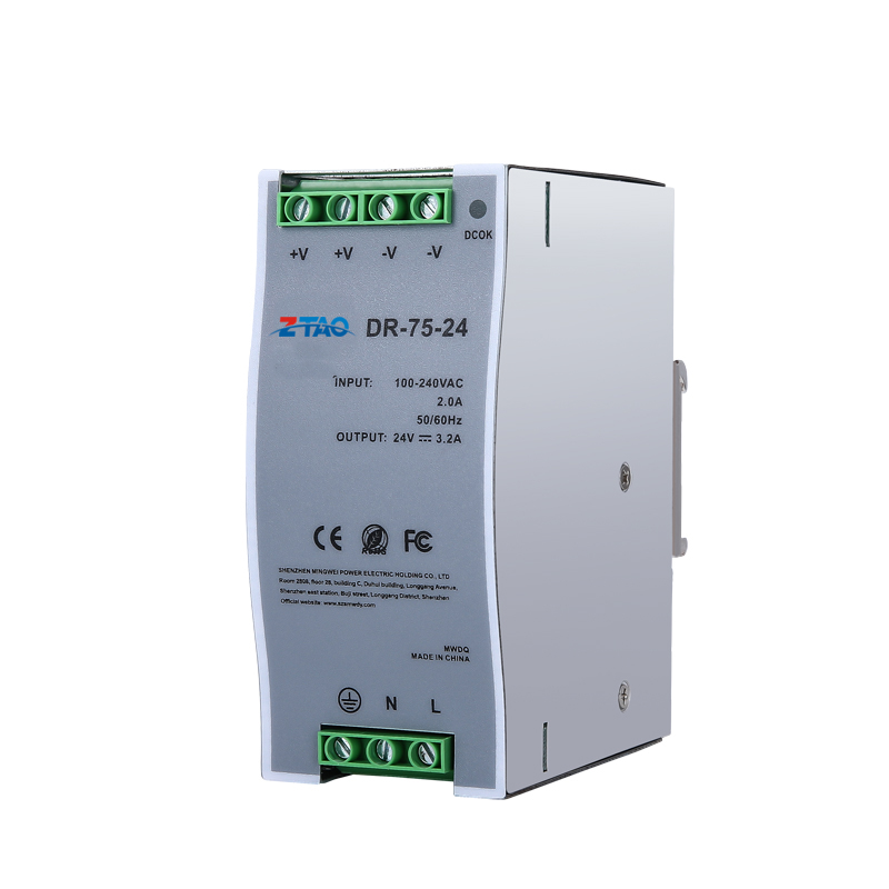 Smps 24vdc Meanwell 24v 3.2a 75w Industrial Din Rail Switching Mode ...