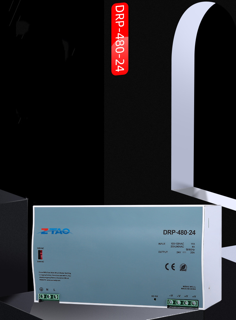 DRP-480-24 24 Voltage 480W Ac Dc 20A 48V 10A DC Transformer Din Rail ...