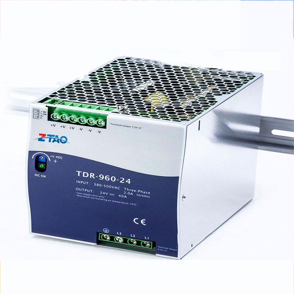 Tdr Switching Power Supply 240W 480W 960W 24V 40A Pfc DIN Rail Three ...