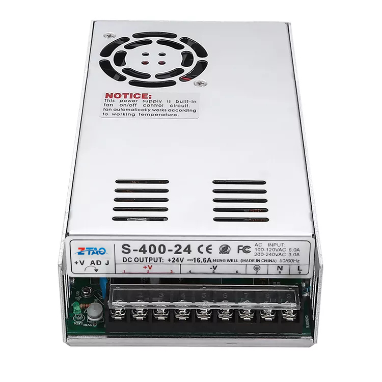 Hot Sale S-400-24 Single Output 24V Power Supply 400w 24vdc 17a ...